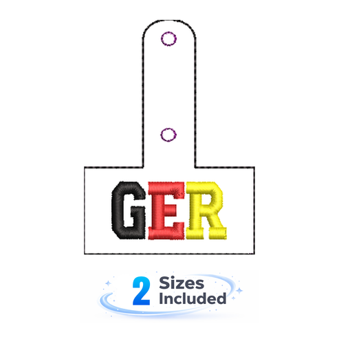 Germany Keyfob - Embroidery Design – Effortless Embroidery